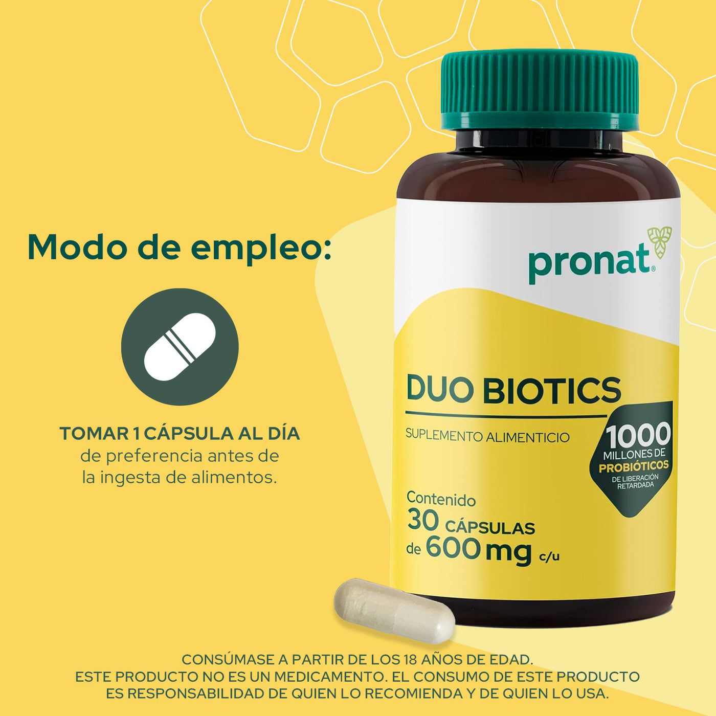 Suplemento Probióticos Duo Biotics 30 capsúlas — Pronat