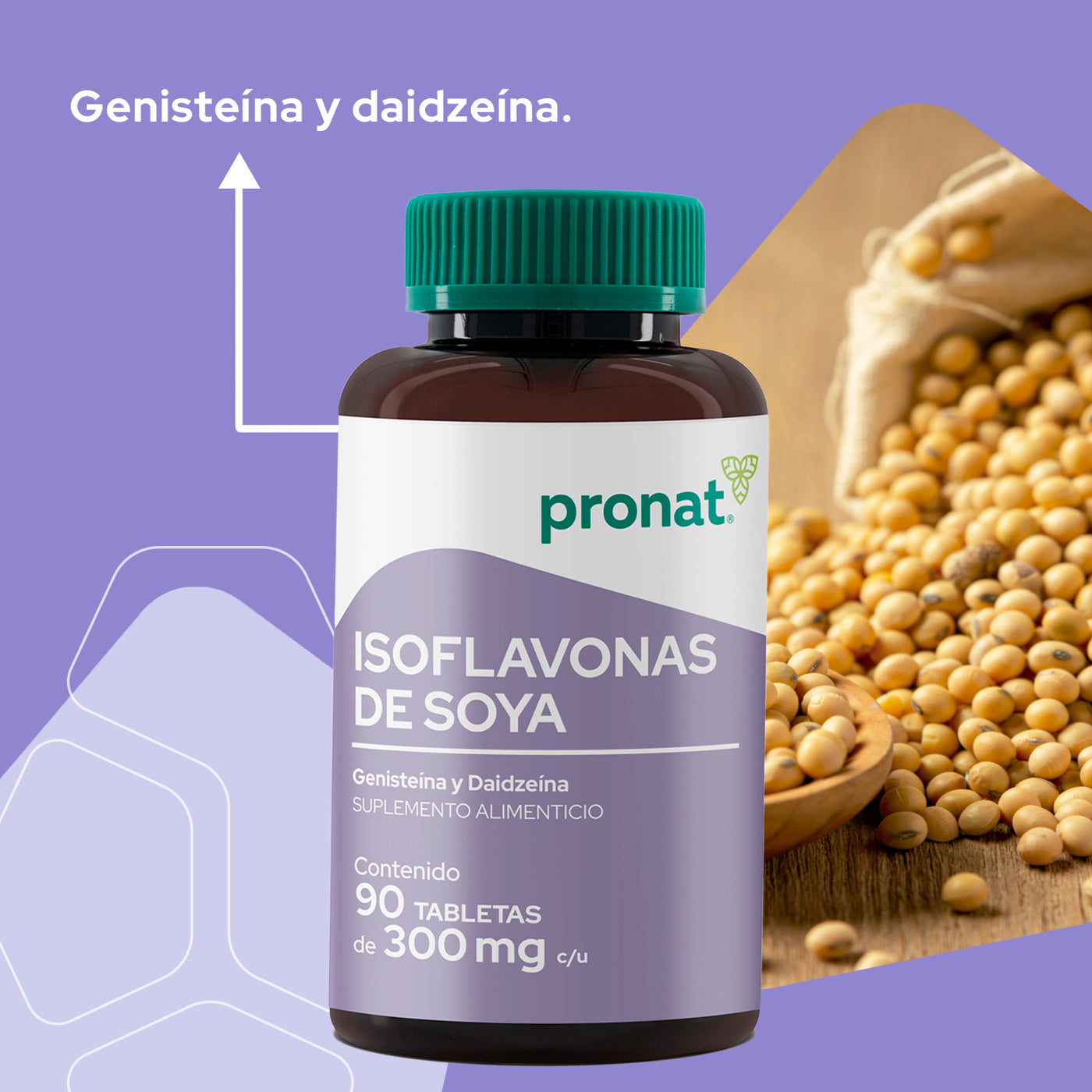Isoflavonas de Soya 90 tabletas - Pronat