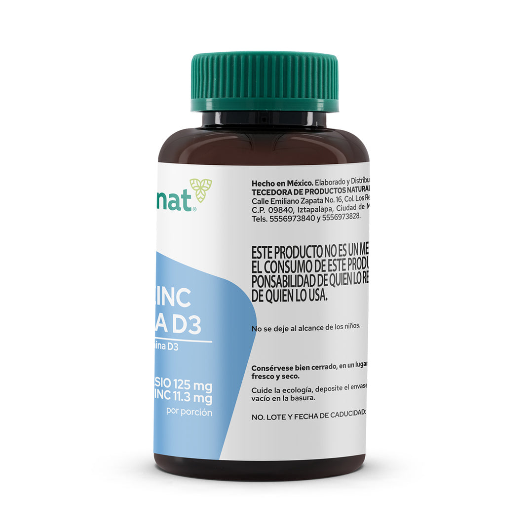 Magnesio & Zinc con Proteína Vegetal 90 Tabletas- Pronat